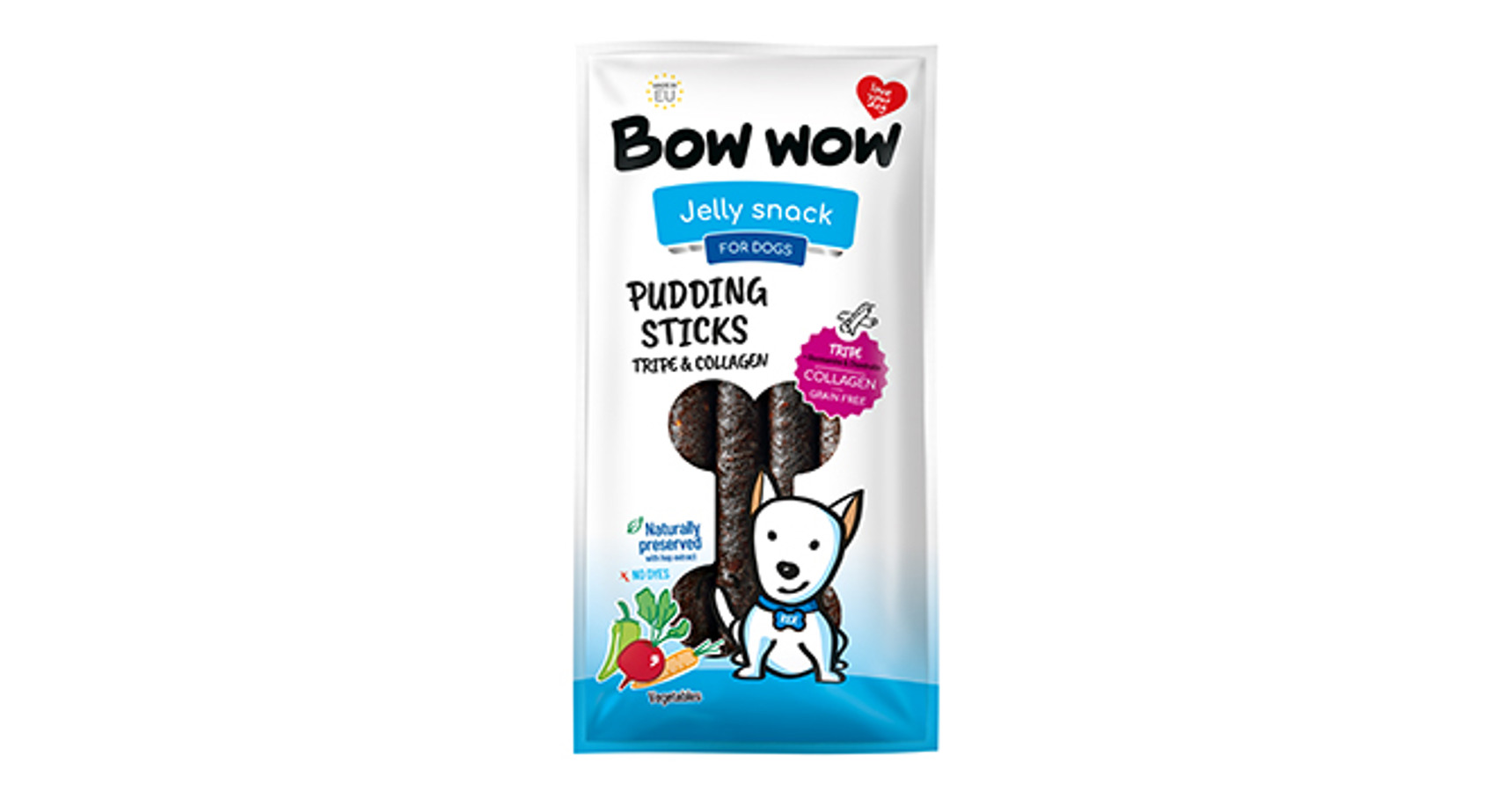 BOW WOW KOLBÁSZ MARHA KOLLAGÉN-PACAL 850GR